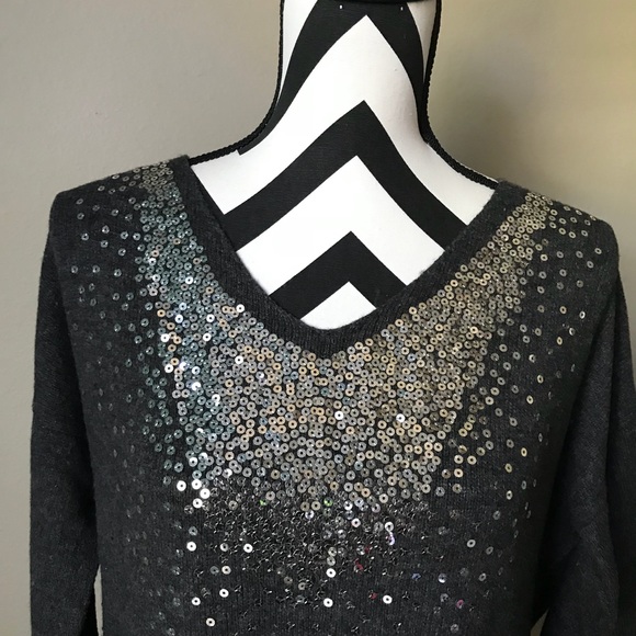 Sweaters | Large Grey Sparkled Sweater | Poshmark